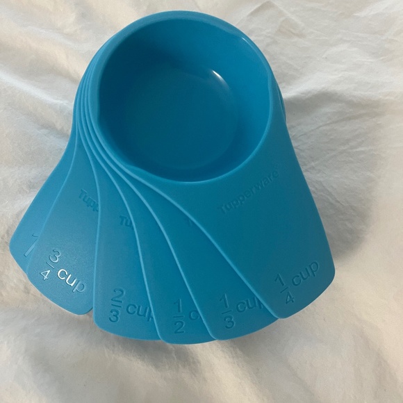 Tupperware | Kitchen | Tupperware Measuring Cup Setblue | Poshmark